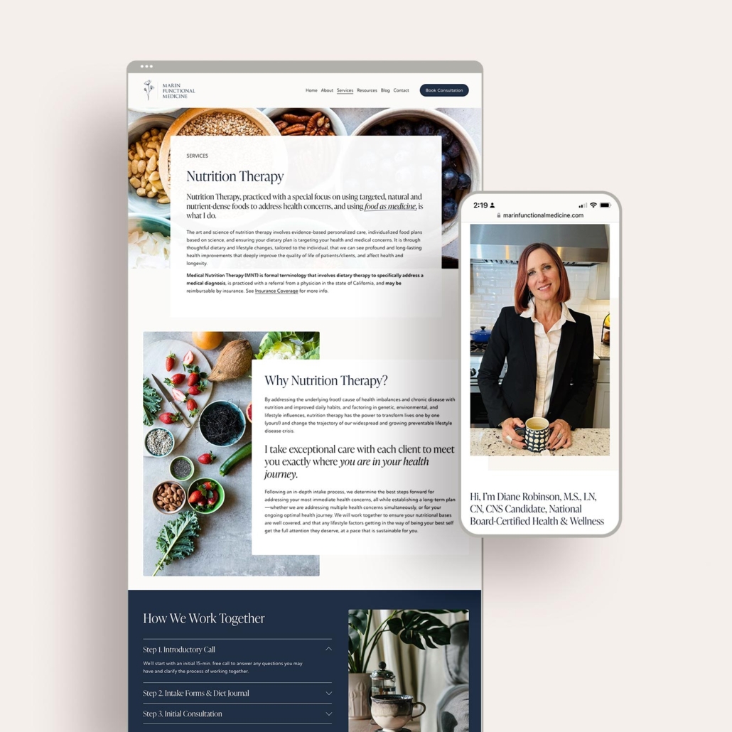Health & Wellness Branding & Web Design | Marin Functional Medicine ...